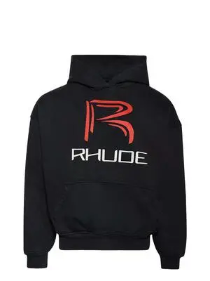 Rhude Logo-print Hoodie - Black