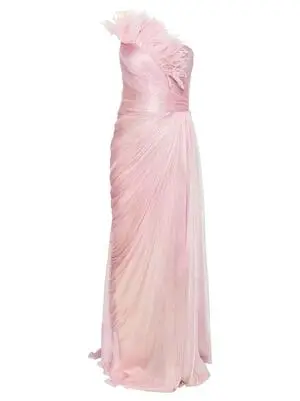 IRIS SERBAN Elemiah Feather-Trim Gown