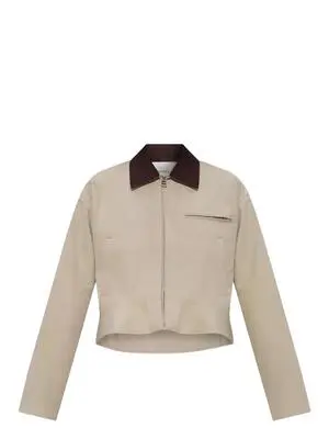 JW Anderson Cropped Zip-front Jacket - Neutrals