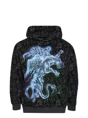 CASELLA MEYER Graphic-print Jacquard Hoodie - Black