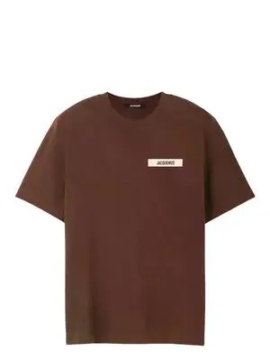 Jacquemus Logo-patch T-shirt - Brown