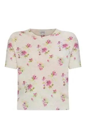 Loewe Floral-print Short-sleeve Top - White