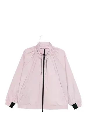 Moncler Puff-sleeve Jacket With Drawstring Neck - Pink