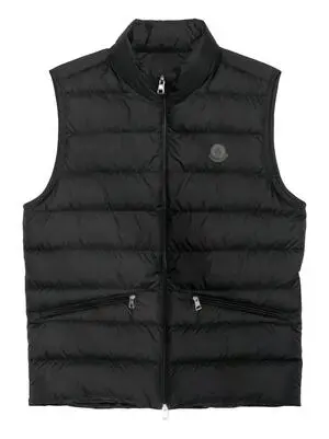 Moncler Quilted Sleeveless Gilet - Black