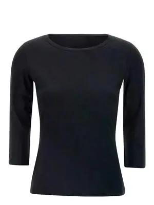 Max Mara Three-quarter Sleeve T-shirt - Black