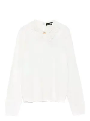 Fabiana Filippi Lace-trimmed Sweater - White