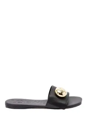 Loewe Logo Flat Sandals - Black
