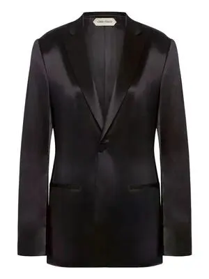 Alberta Ferretti Satin Blazer - Black