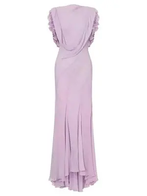 Alberta Ferretti Ruffle-detailing Dress - Pink