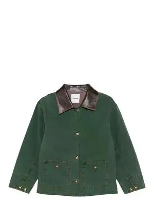 Sandro Oversized Button-up Jacket - Green