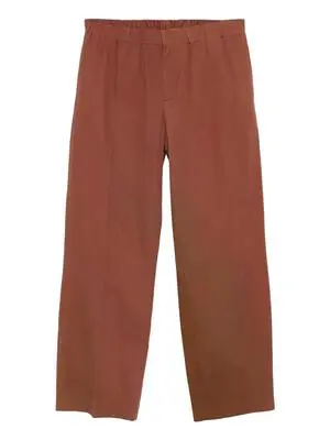 Sandro Cotton Straight-leg Trousers - Brown