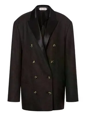 Alberta Ferretti Double-breasted Wool Blazer - Grey