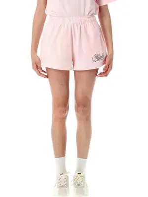 SPORTY & RICH Health Script Disco Shorts - Pink