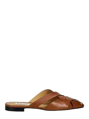 Bally Sylt Brushed Leather Mules - Brown