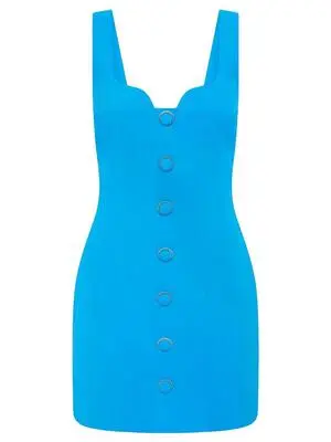 Rebecca Vallance Sweetheart-neck Mini Dress - Blue