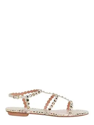 AQUAZZURA Tequila Crystal-embellished Sandals - White