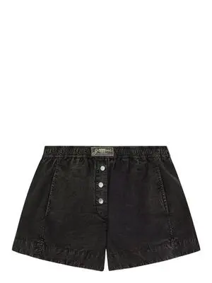 GANNI Logo-appliqué Shorts - Black