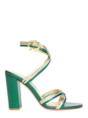 GIANVITO ROSSI 85mm Calissa Leather Sandals - Green