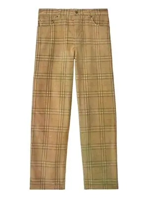 Burberry Checked Corduroy Trousers - Neutrals