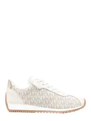Michael Kors Monogram Lace-up Sneakers - Neutrals