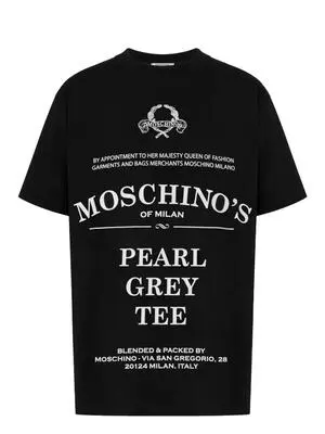 Moschino Text-print T-shirt - Black