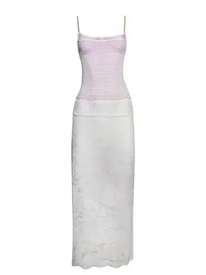 ROBERTA EINER Lace-detailing Midi Dress - Pink