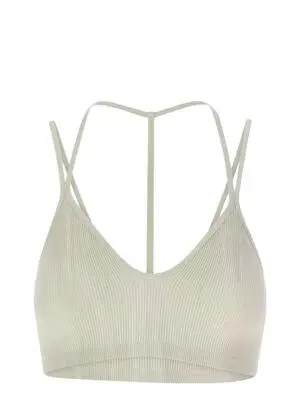 ANDREĀDAMO Fine-ribbed Bra White