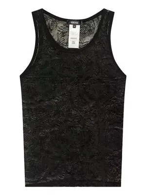 Versace Barocco Lace Vest - Black