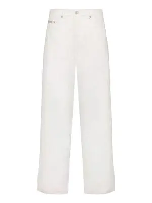 Moschino Logo-plaque Jeans - White