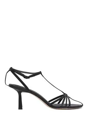 Studio Amelia 70mm Aviary Leather Sandals - Black