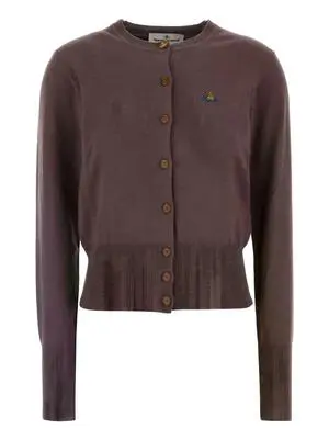 VIVIENNE WESTWOOD Bea Orb-embellished Cardigan - Brown