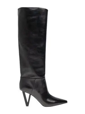 Versace V2025 Leather Boots - Black