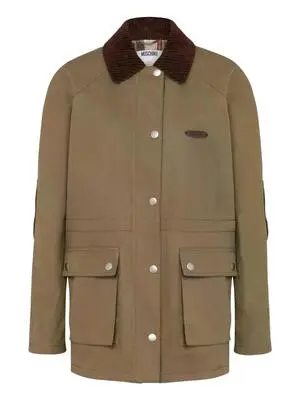 Moschino Utility Jacket With Corduroy Collar - Green