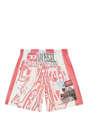 DIESEL Graphic-print Shorts - Red