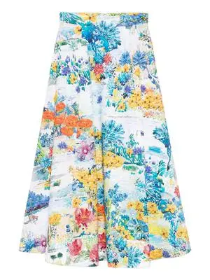 MARY KATRANTZOU Floral-print Skirt - White
