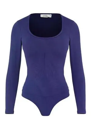 AMIR SLAMA Long-sleeve Bodysuit - Blue