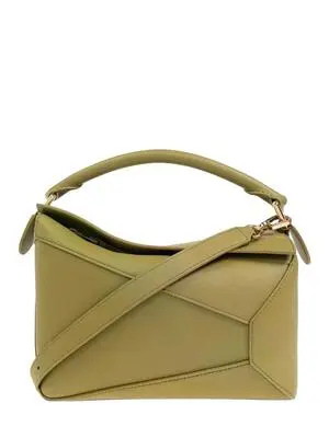 Loewe Small Puzzle Leather Tote - Green