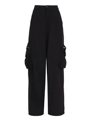 AMIR SLAMA Button-fastening Cargo Trousers - Black
