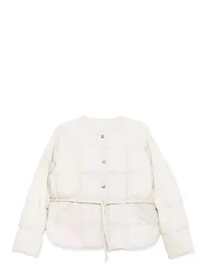 Moncler Quilted Belted Jacket - Neutrals