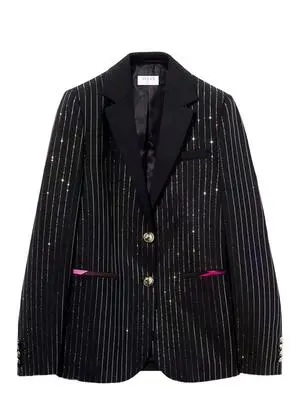 EMILIO PUCCI Pinstripe Rhinestone Embellished Blazer