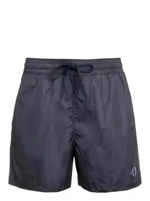 THE (ALPHABET) Elasticated-Waist Swim Shorts Blue