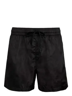 THE (ALPHABET) Drawstring Swim Shorts Black
