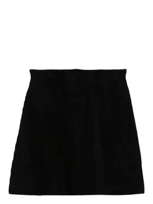 JIL SANDER Ribbed-knit Wool Mini Skirt - Black