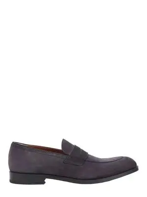 Zegna Penny Suede Loafers Grey