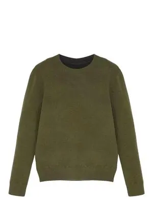 YVES SALOMON Two-tone Reversible Knit Jumper - Green