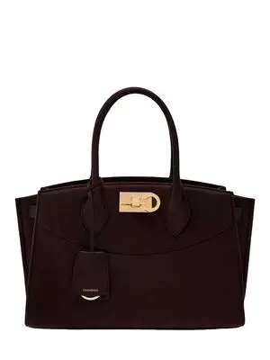FERRAGAMO Gancini-buckle Tote Bag - Brown