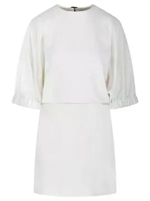 Max Mara Puff-sleeve Mini Dress - White