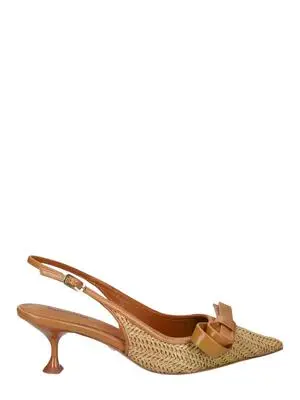 Lola Cruz 55mm Leather Pumps - Brown