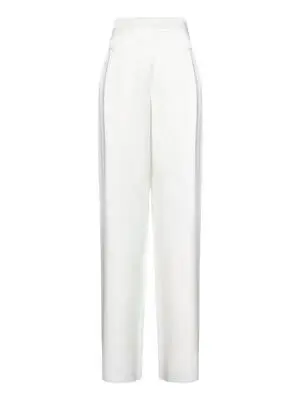 Max Mara High-waisted Straight Leg Trousers - White