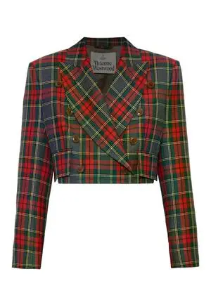 VIVIENNE WESTWOOD Double-breasted Cropped Blazer - Red